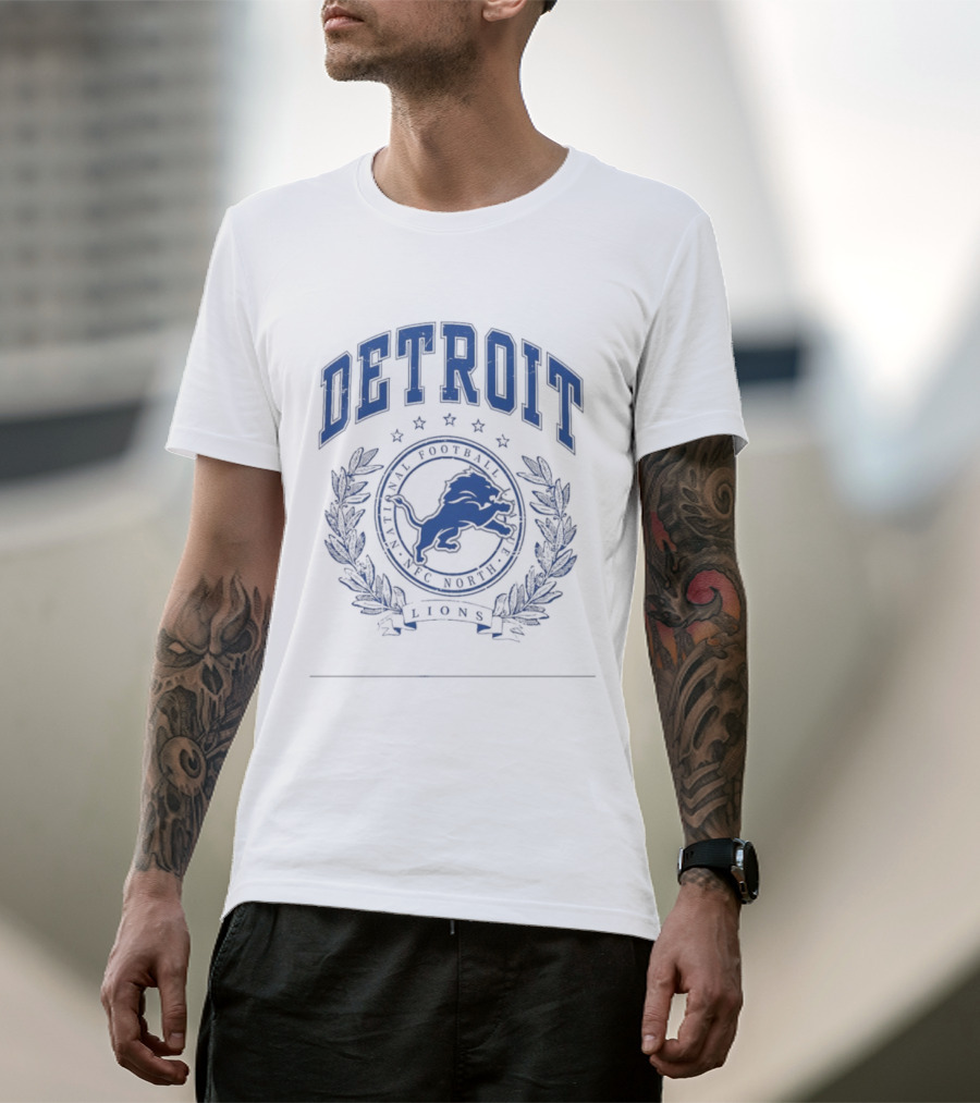 Detroit Lions National Football League NFC North Logo Lions Team T-Shirt