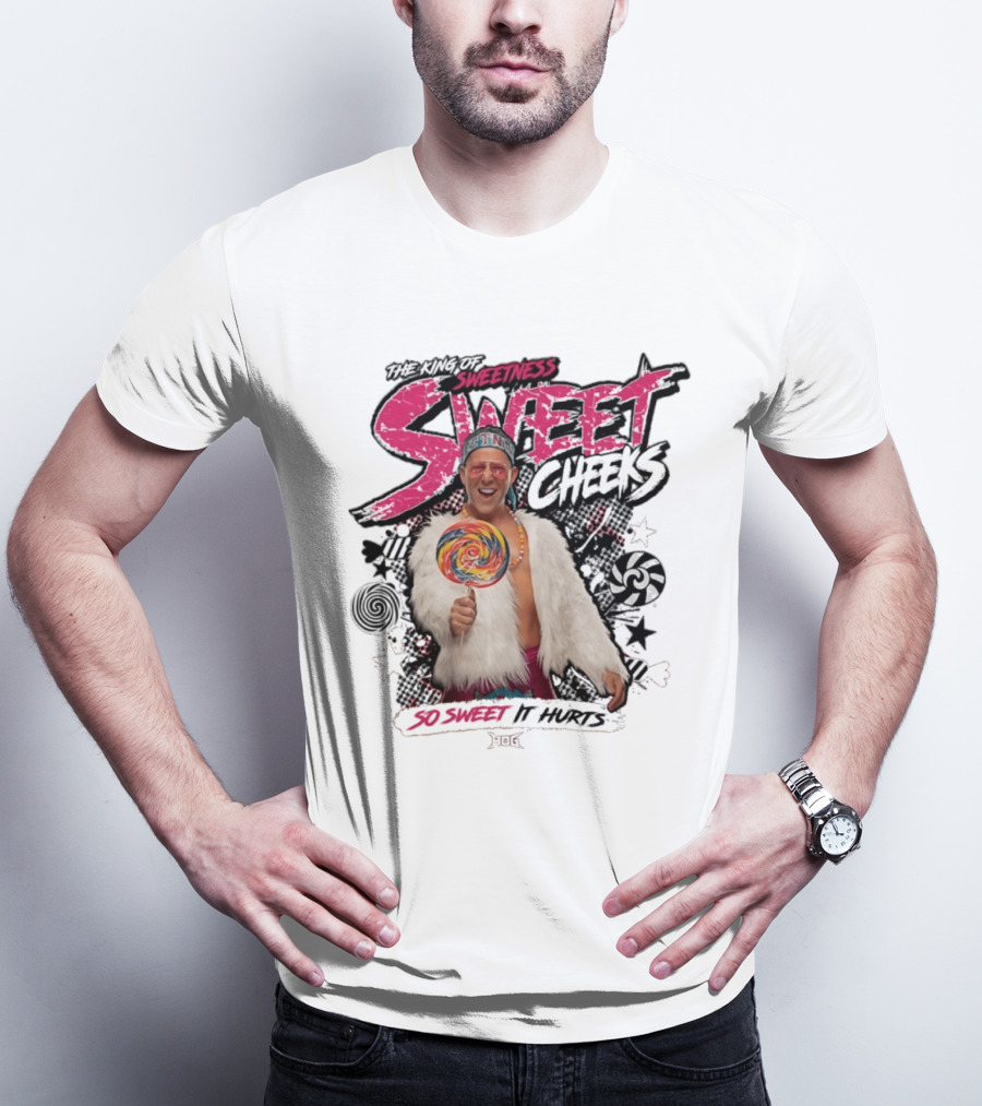 The King Of Sweetness Sweet Cheeks So Sweet It Hurts Lollipop Fur Jacket T-Shirt