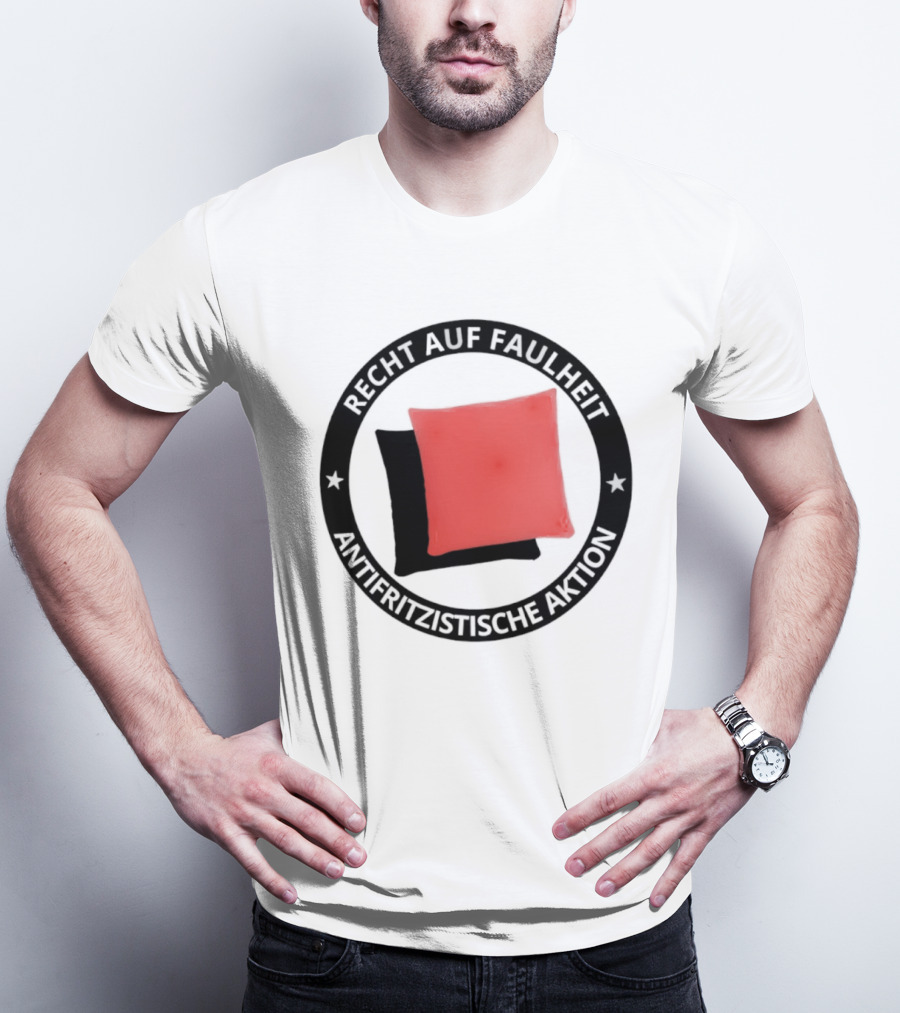 Recht Auf Faulheit Antifritzistische Aktion Rotes Kissen T-Shirt