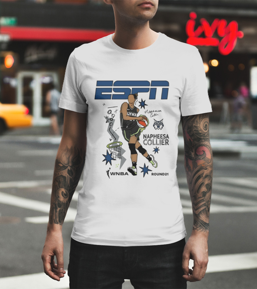 ESPN Napheesa Collier Minnesota Lynx WNBA Round21 T-Shirt