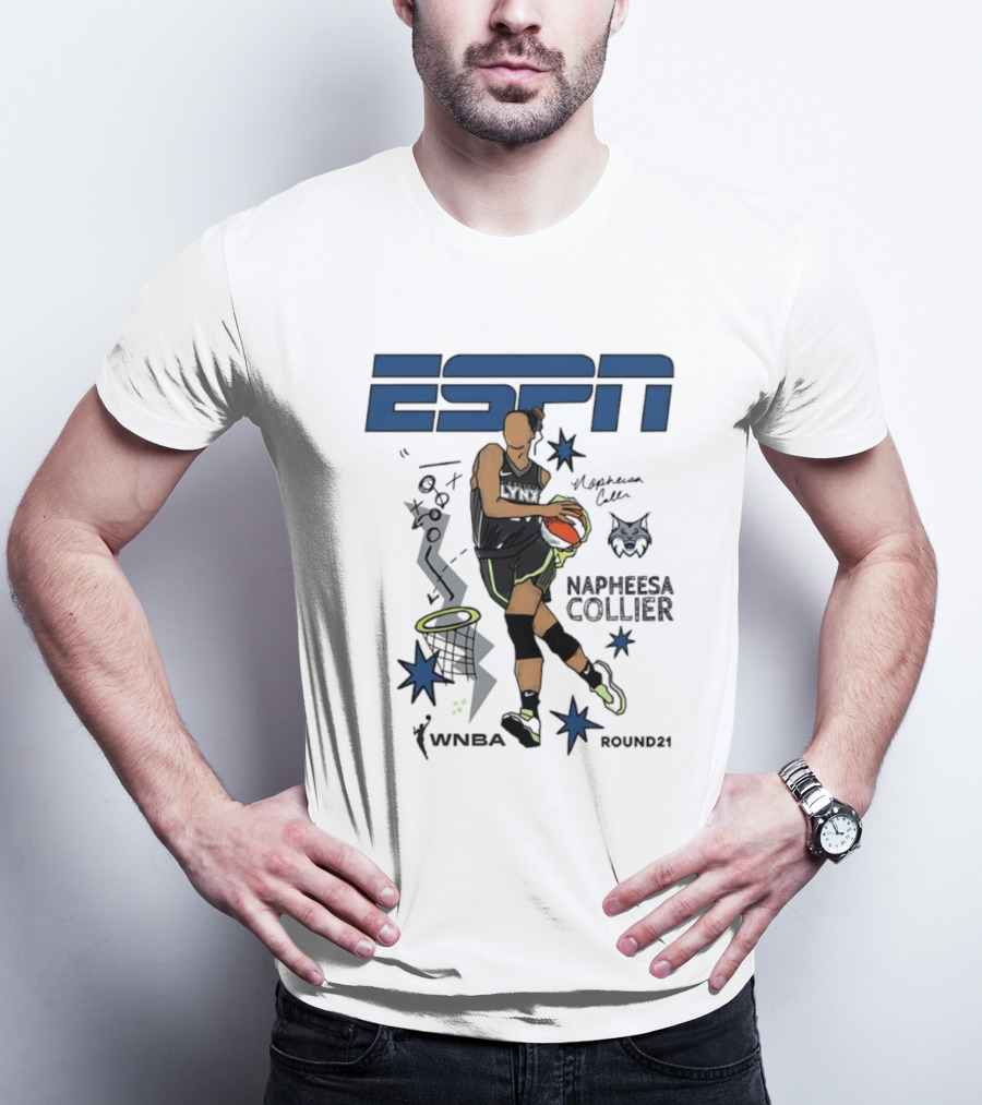 ESPN Napheesa Collier Minnesota Lynx WNBA Round21 T-Shirt