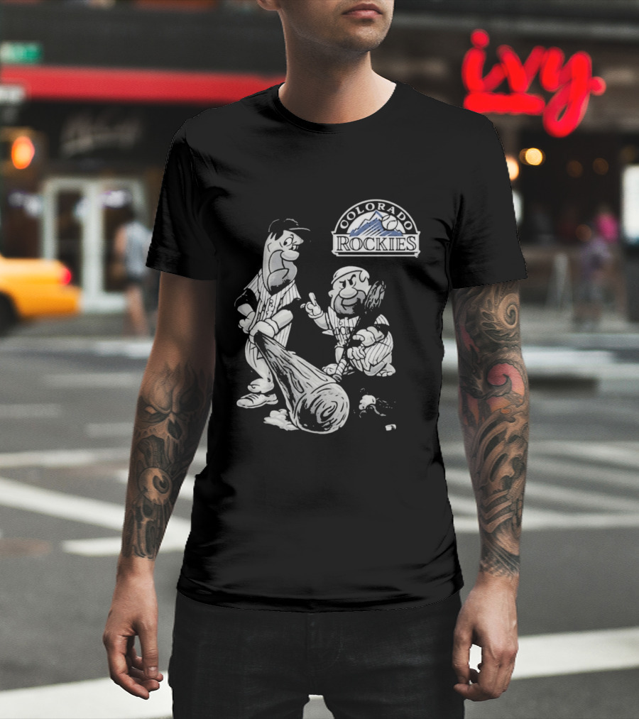Colorado Rockies 2026 Flintstones Baseball T-Shirt
