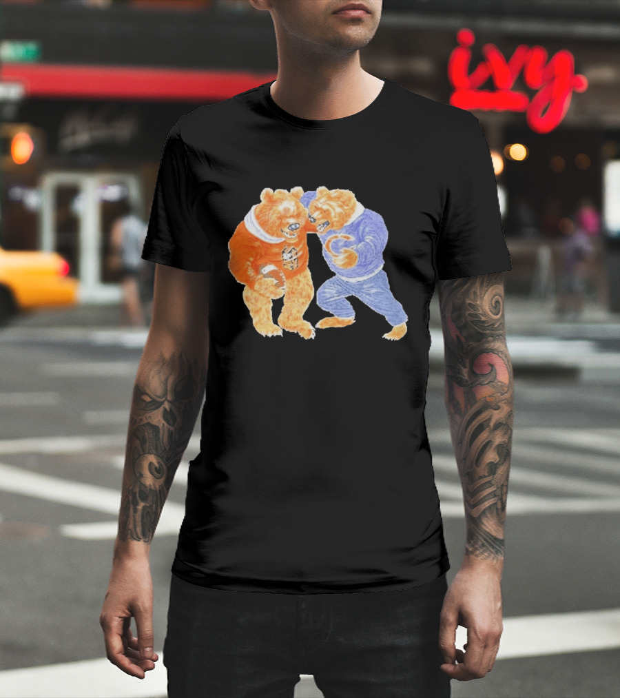 2026 Rome Odunze Bears With Football Fight T-Shirt