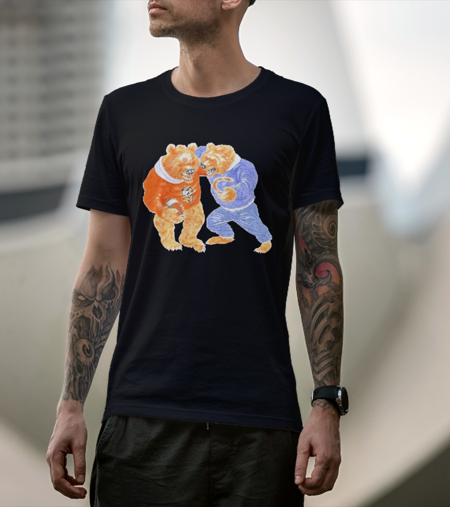 2026 Rome Odunze Bears With Football Fight T-Shirt