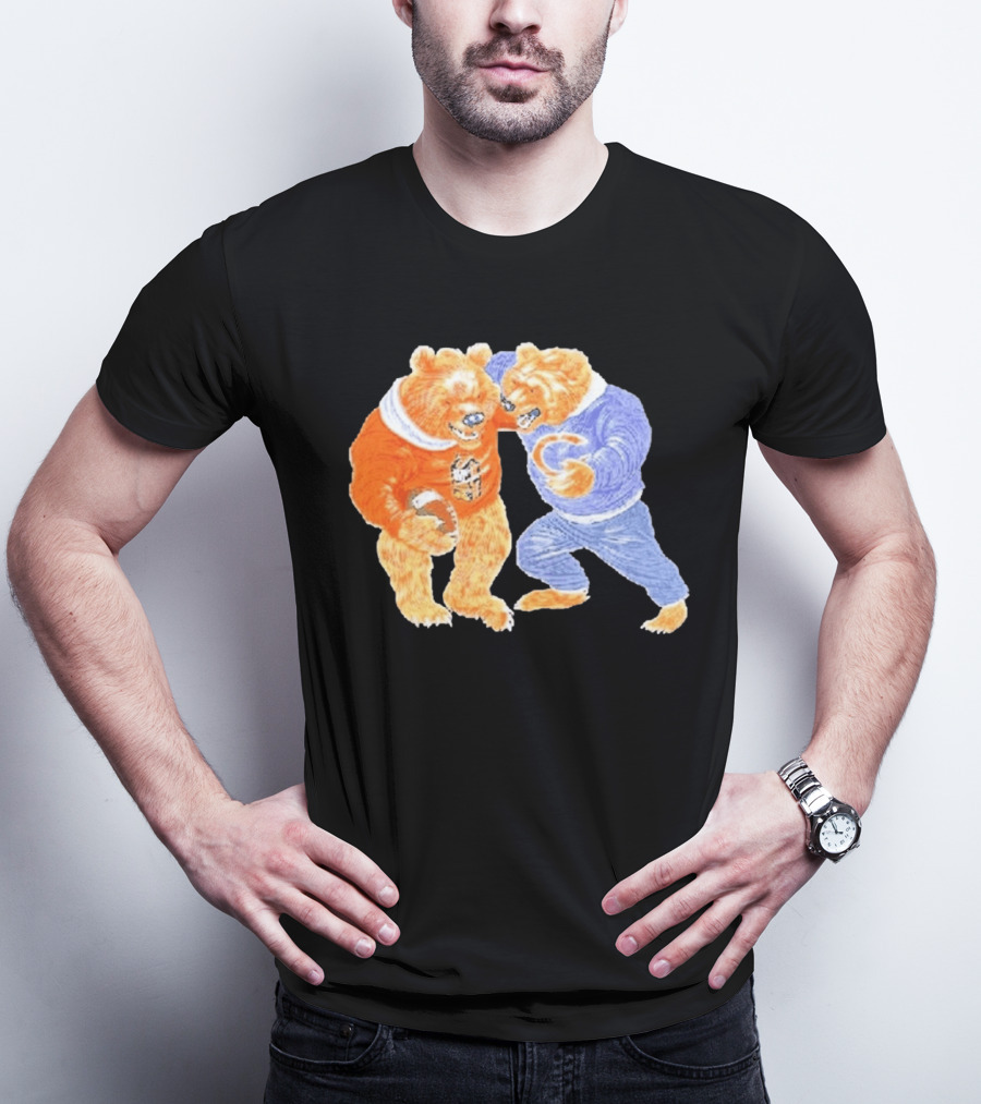 2026 Rome Odunze Bears With Football Fight T-Shirt