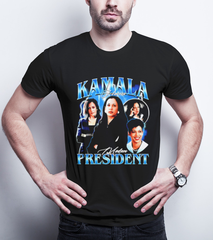 Kamala Harris Madam President Democratic Party Collage T-Shirt