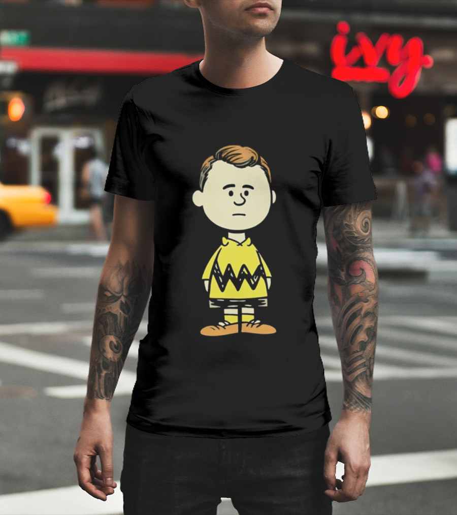Charlie Brown Kirk Peanuts Style Character Fusion T-Shirt
