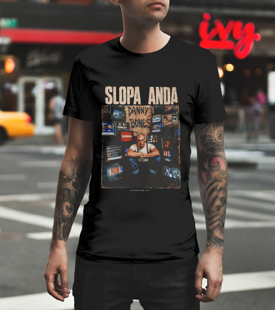 Danny Bones Slopaganda TV Screens Chaos T-Shirt