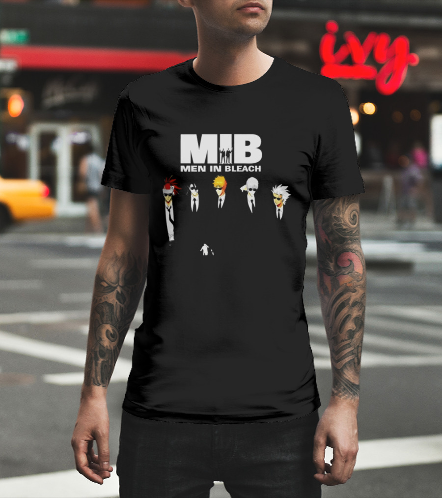 MIB Men In Bleach Crossover Men In Black International X Bleach Characters T-Shirt