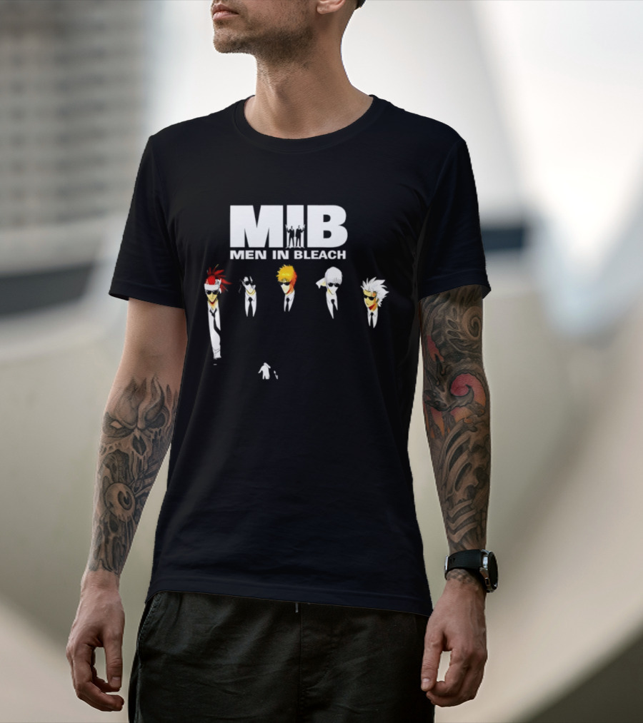 MIB Men In Bleach Crossover Men In Black International X Bleach Characters T-Shirt