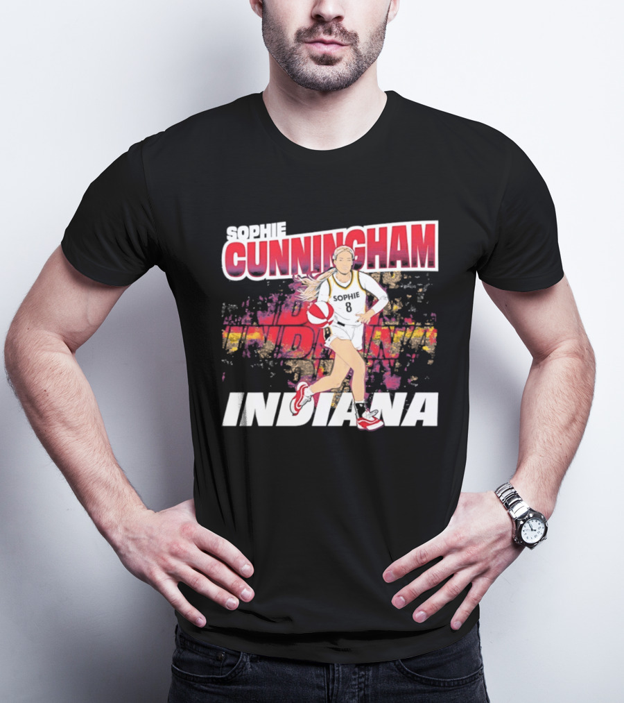 Sophie Cunningham Indiana Fever Basketball WNBA Athlete Action T-Shirt