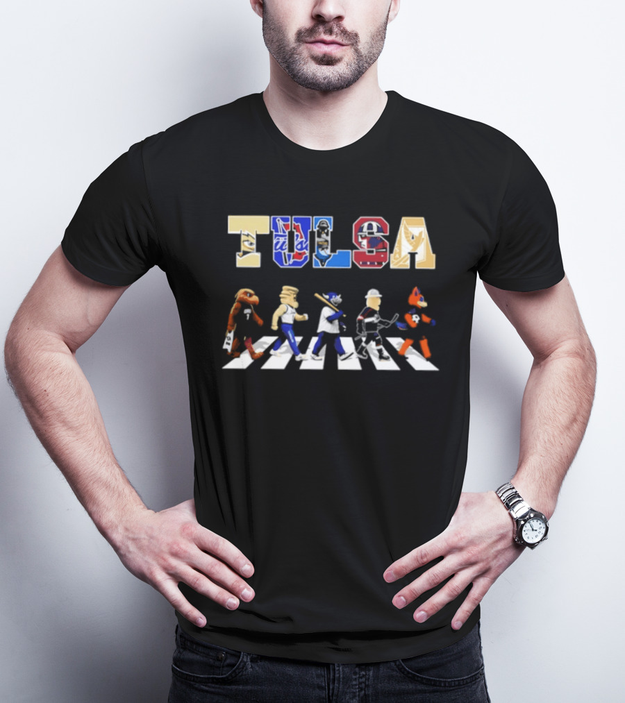 Tulsa Sports Team Mascots Abbey Road 2026 T-Shirt