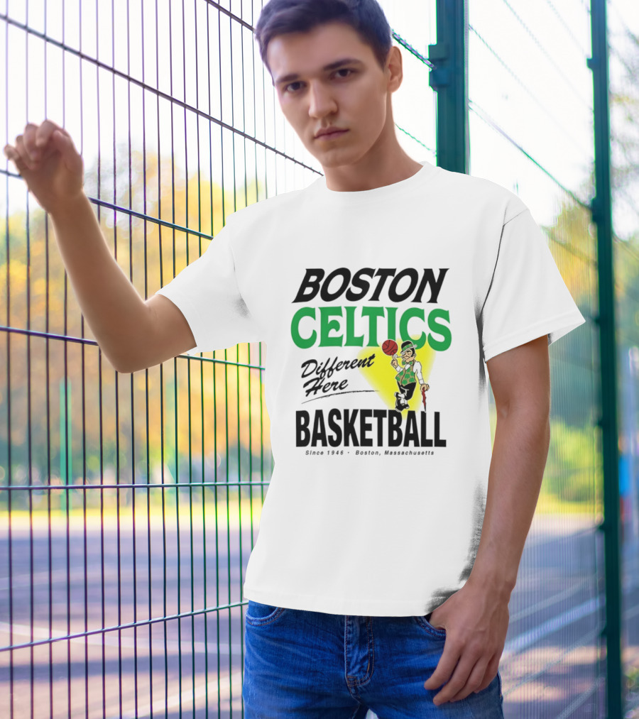 Boston Celtics Basketball Different Here Since 1946 Boston Massachusetts T-Shirt