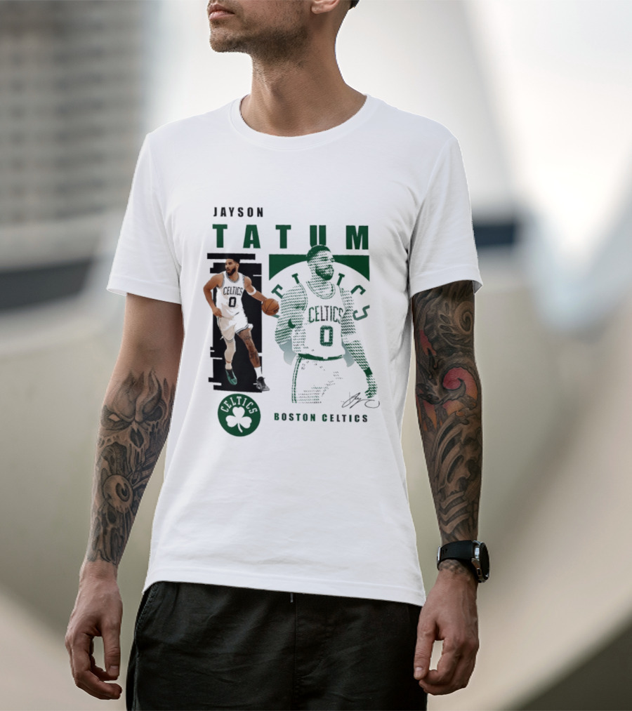 Boston Celtics Jayson Tatum Highlights Celtics Player 0 Signature T-Shirt