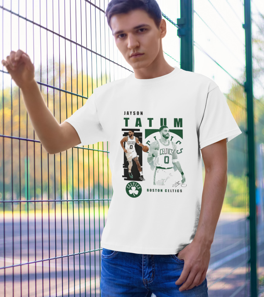 Boston Celtics Jayson Tatum Highlights Celtics Player 0 Signature T-Shirt