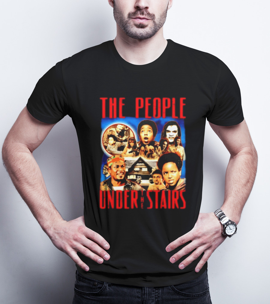 The People Under The Stairs Horror Movie Characters And Scenes Collage T-Shirt