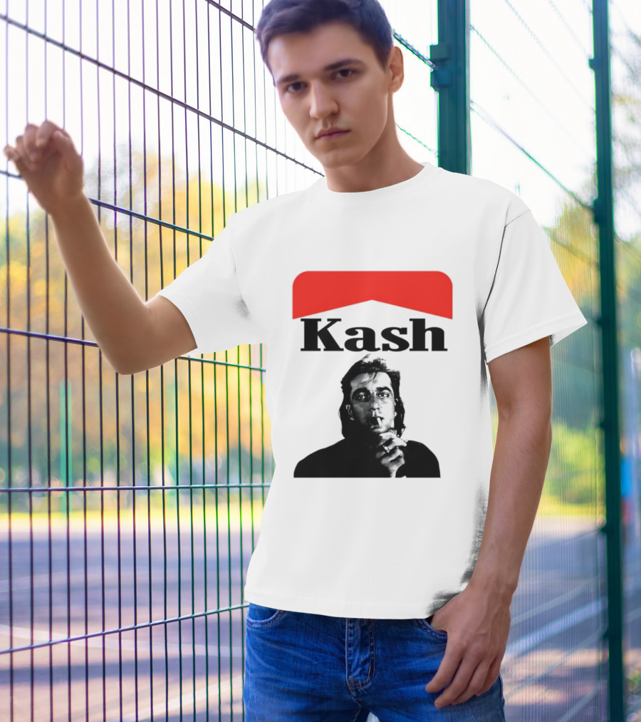 Kash Sanjay Dutt Smoking Iconic Red V Shape T-Shirt