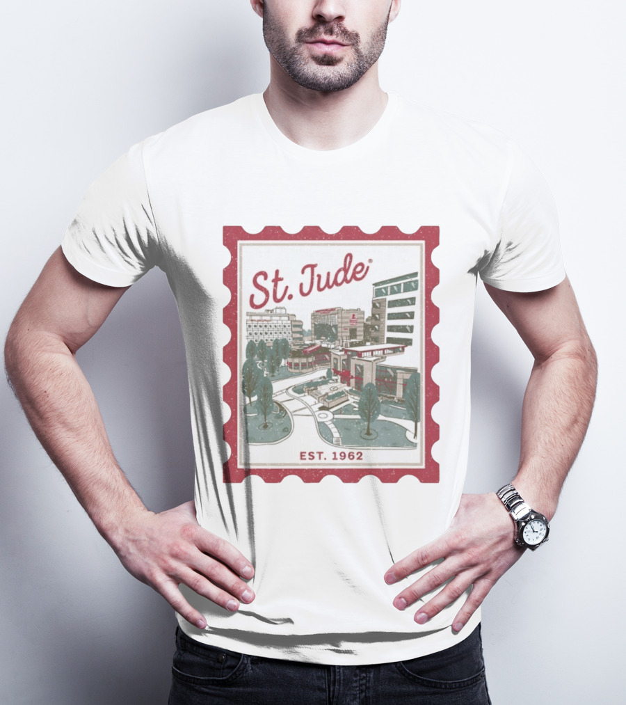 St. Jude Children's Research Hospital Est. 1962 Charity Stamp T-Shirt