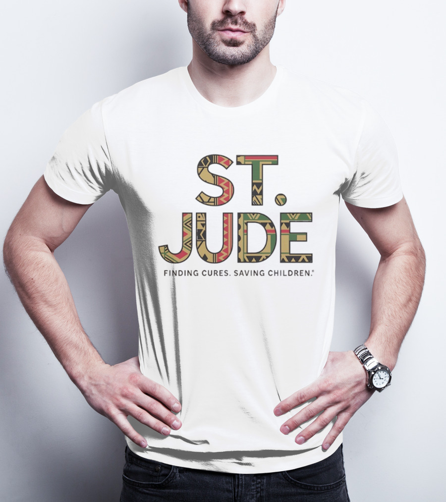 St. Jude Finding Cures Saving Children Bold Tribal T-Shirt