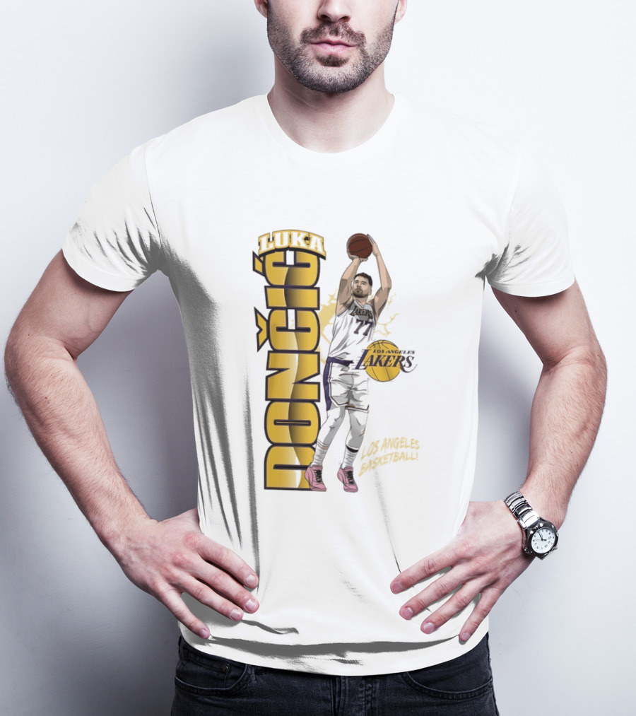 Los Angeles Lakers Luka Dončić Basketball Moment 2026 NBA T-Shirt