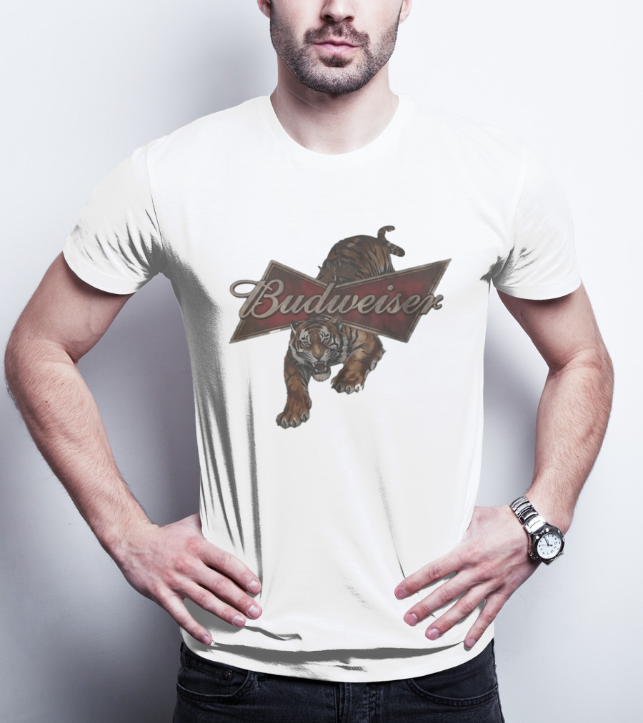 Budweiser Tiger Logo Jumping Tiger T-Shirt