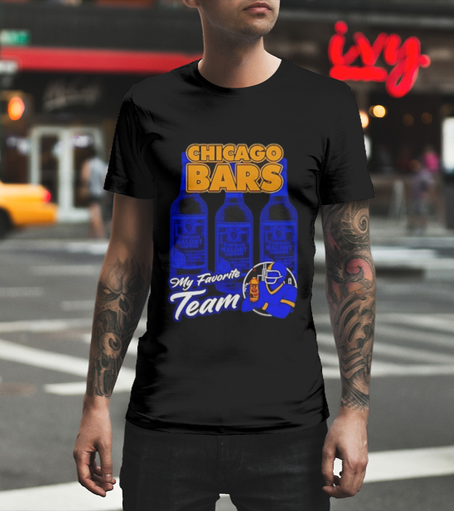 Chicago Bars My Favorite Team Jeppson's Malort Liqueur T-Shirt