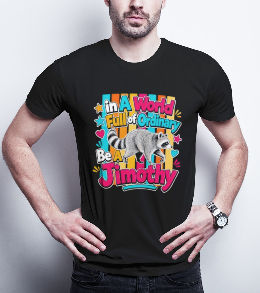 In A World Full Of Ordinary Be A Jimothy Raccoon T-Shirt