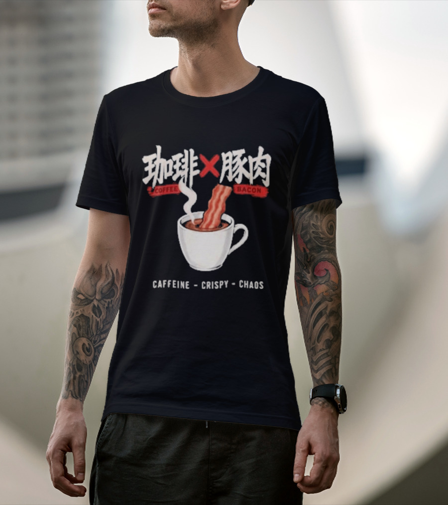 Caffeine Crispy Chaos Coffee X Bacon T-Shirt