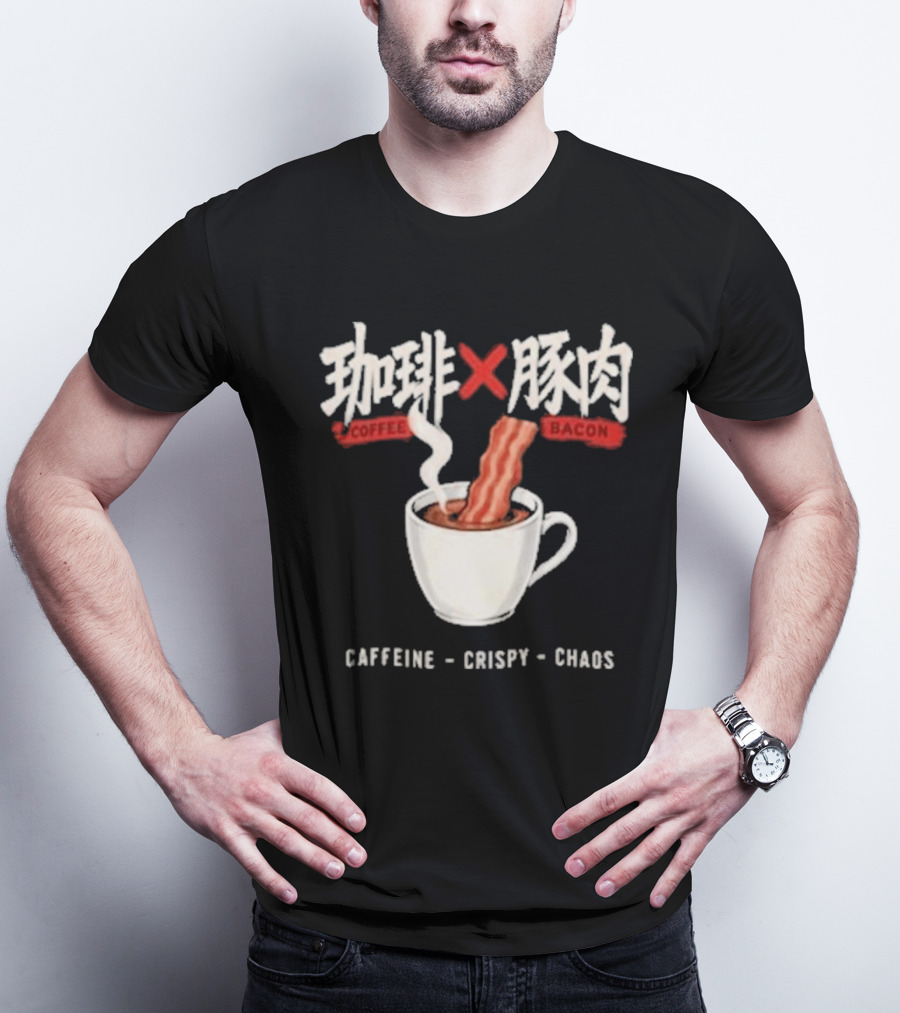 Caffeine Crispy Chaos Coffee X Bacon T-Shirt