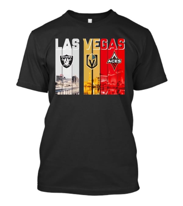 Las Vegas Raiders Golden Knights Aces Skyline T-Shirt