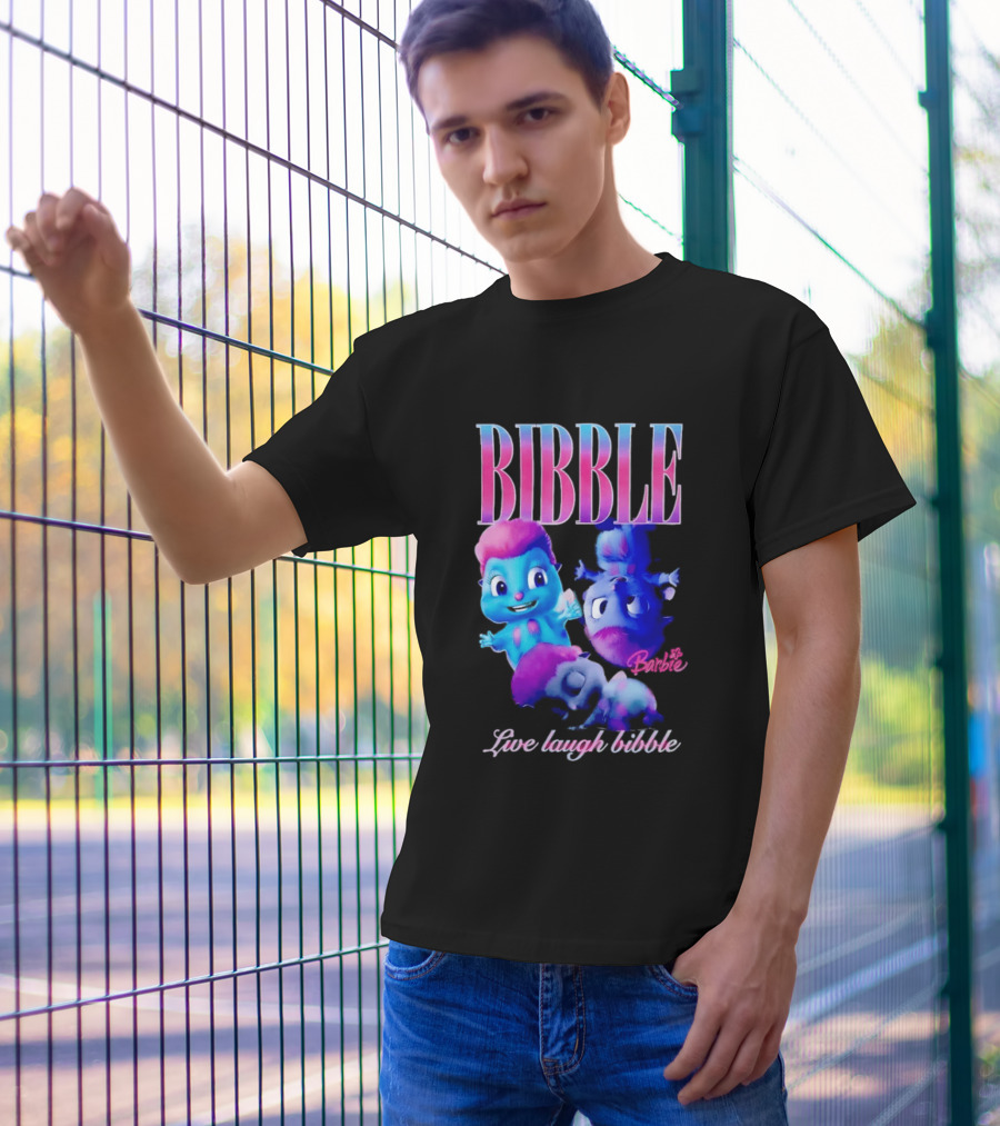 Bibble Live Laugh Barbie Cartoon Characters T-Shirt