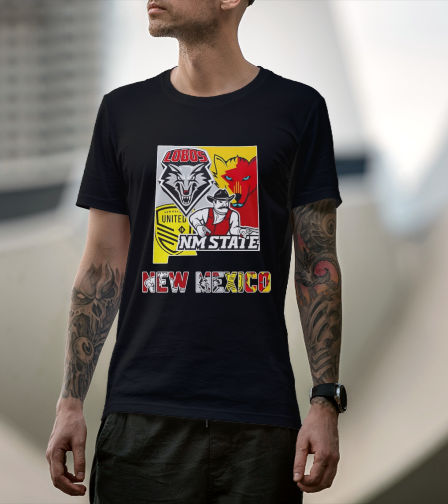 Lobos NM State New Mexico United T-Shirt