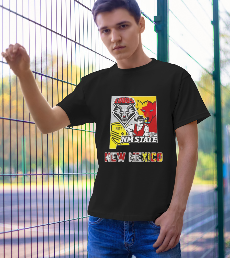 Lobos NM State New Mexico United T-Shirt