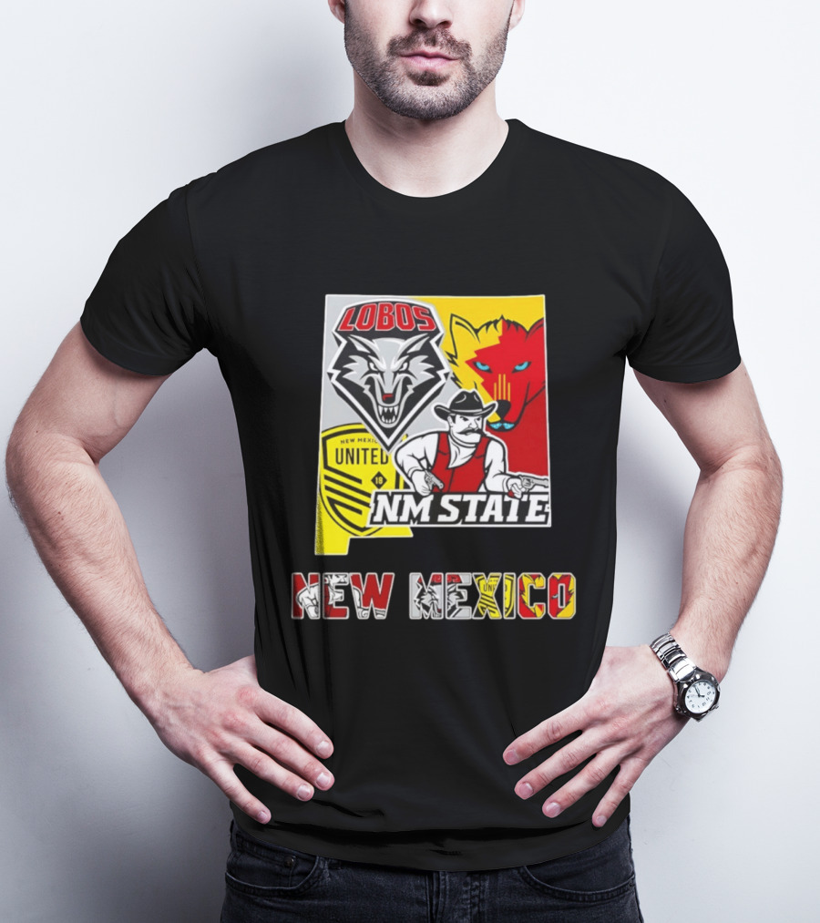 Lobos NM State New Mexico United T-Shirt
