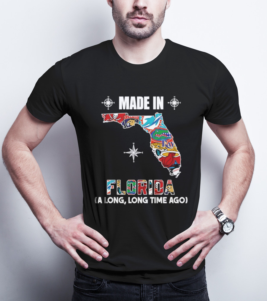 Made In Florida Map A Long Long Time Ago Florida Football Teams T-Shirt