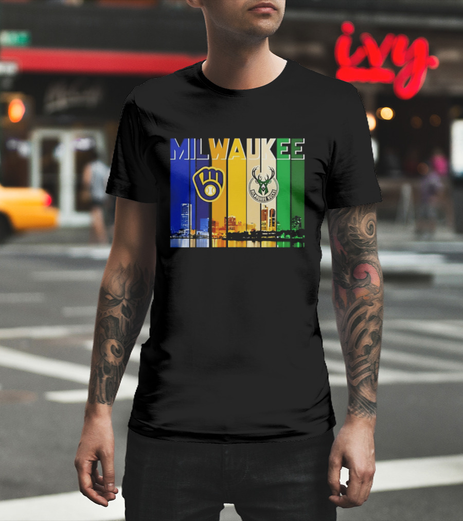 Milwaukee Brewers Bucks Skyline 2026 T-Shirt