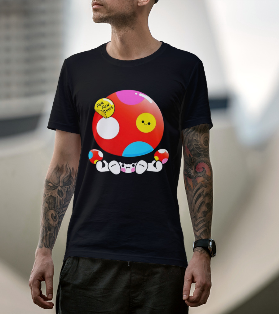 Mushroom Fun Times Bright Polka Dot T-Shirt