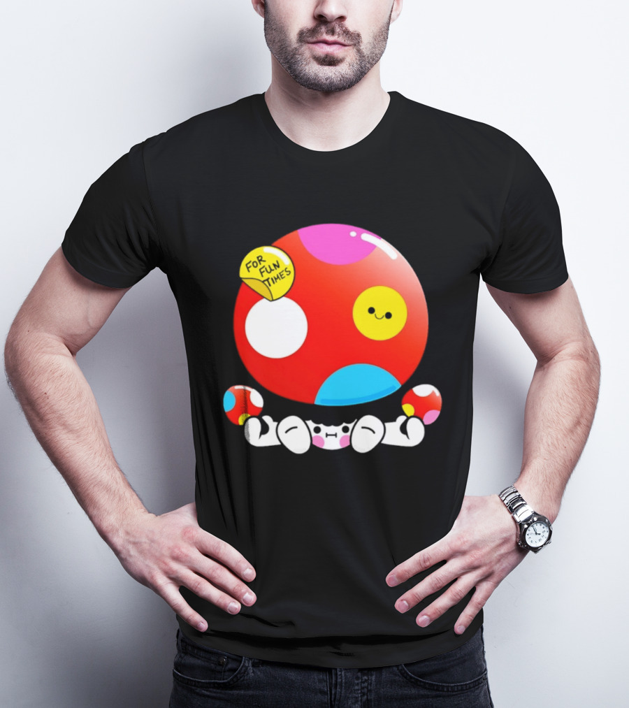 Mushroom Fun Times Bright Polka Dot T-Shirt
