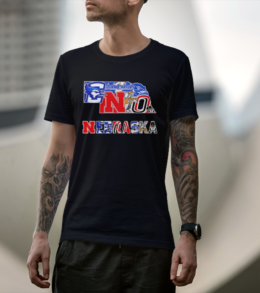 Nebraska Creighton Jays Stormchasers Lancers Huskers Sports Teams 2026 T-Shirt