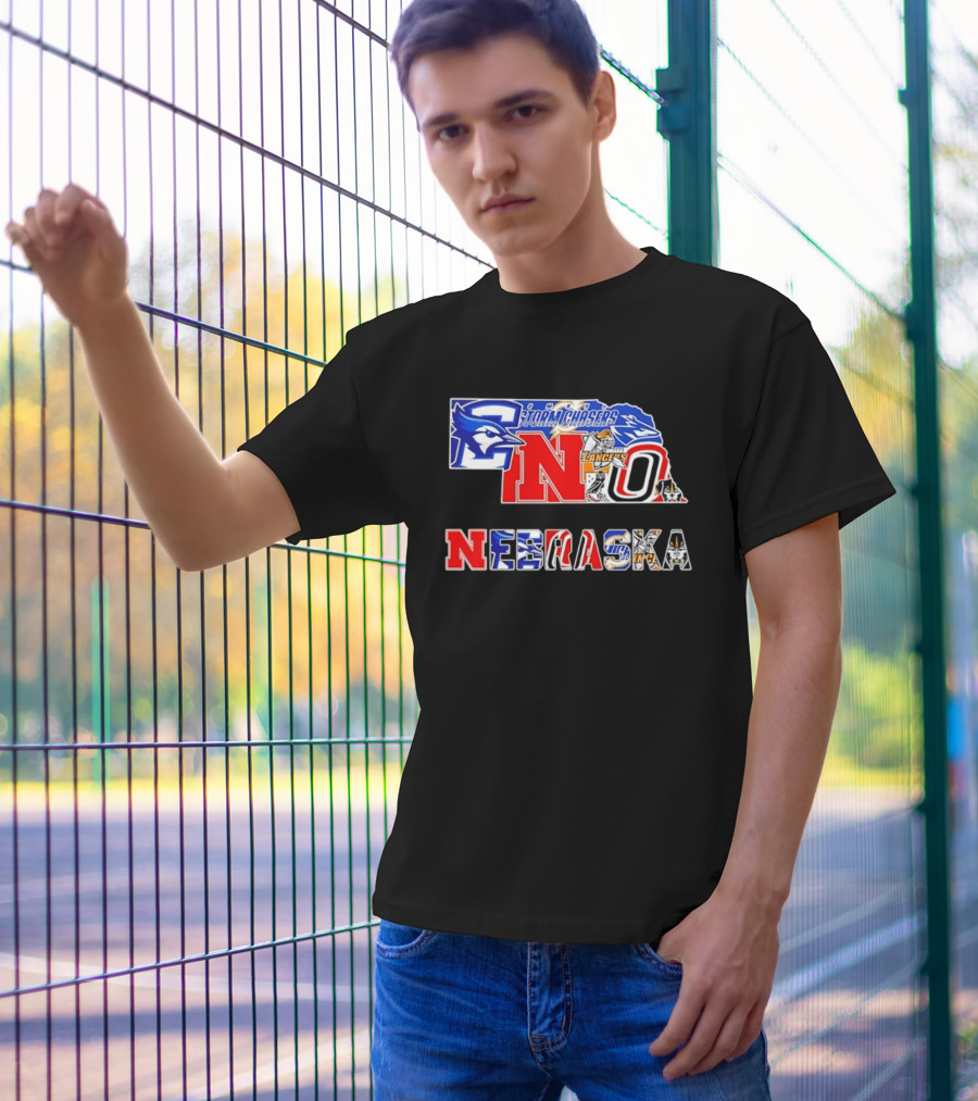 Nebraska Creighton Jays Stormchasers Lancers Huskers Sports Teams 2026 T-Shirt