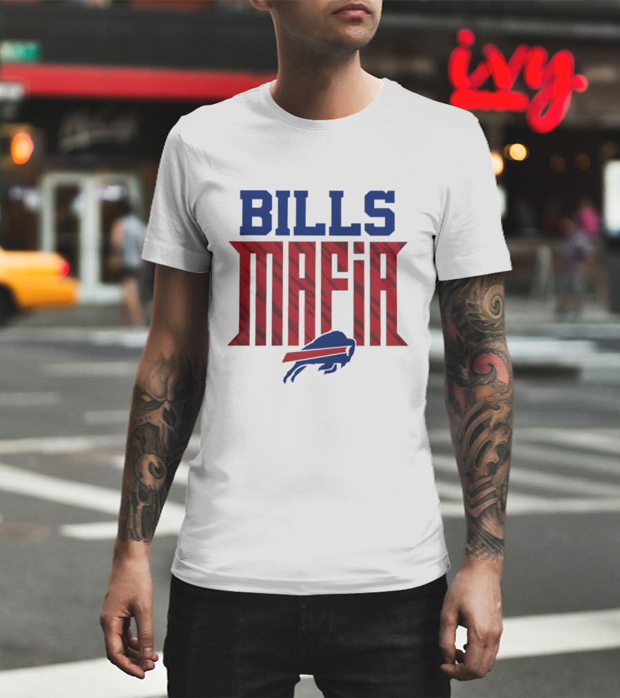 Buffalo Bills Mafia Red And Blue Team Spirit T-Shirt