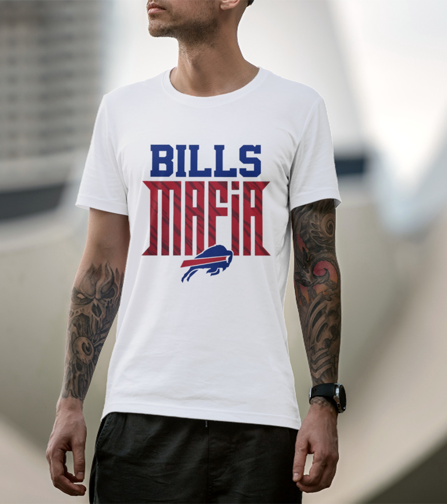 Buffalo Bills Mafia Red And Blue Team Spirit T-Shirt