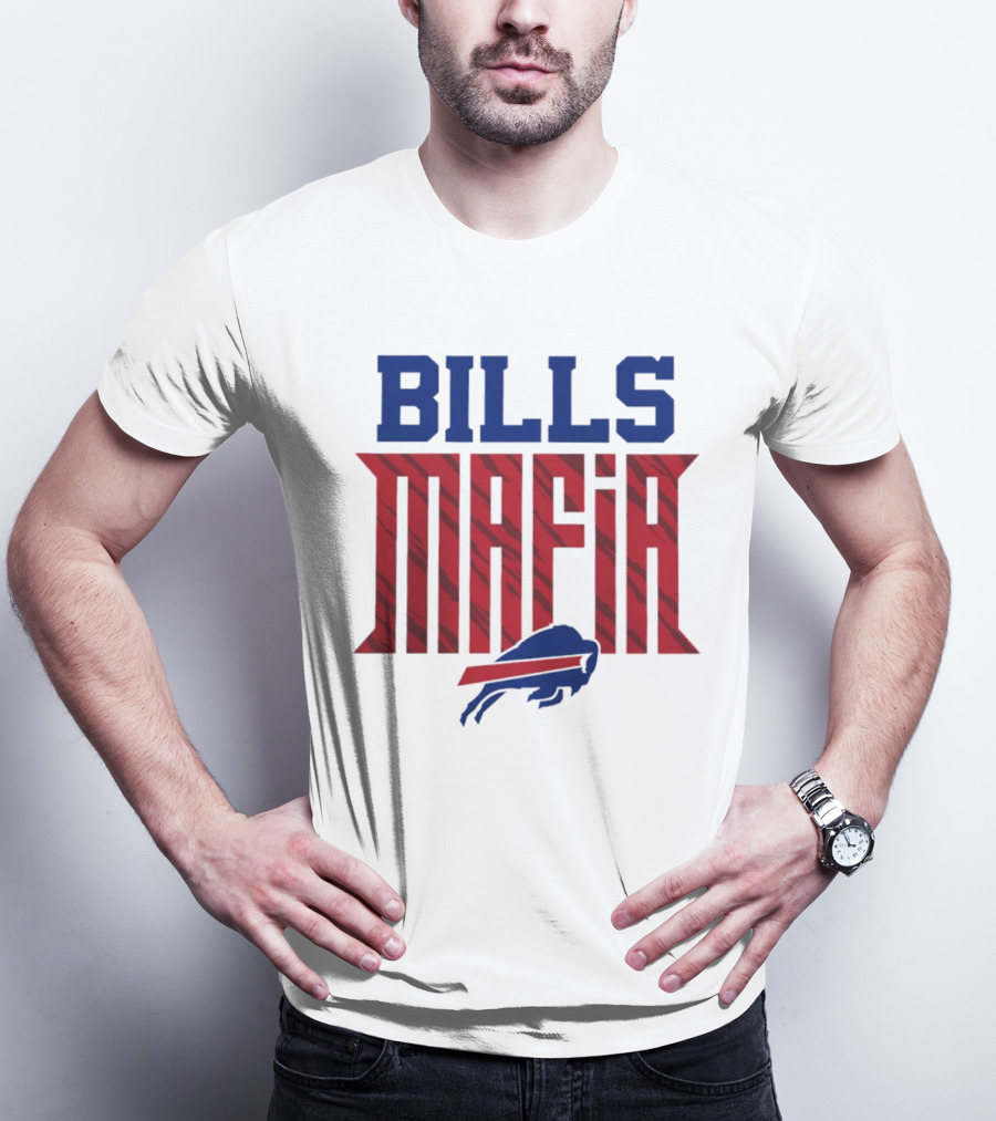 Buffalo Bills Mafia Red And Blue Team Spirit T-Shirt
