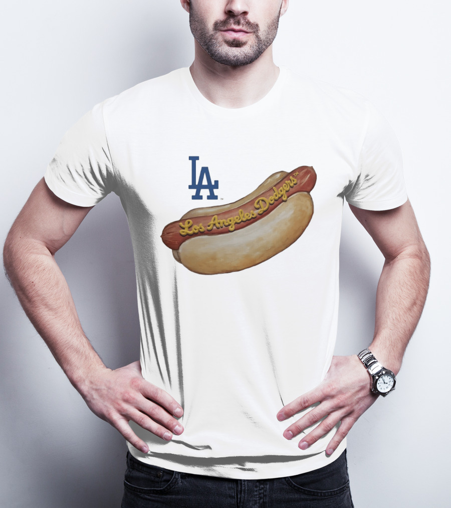 Los Angeles Dodgers Hot Dog MLB 2026 Season LA Team T-Shirt
