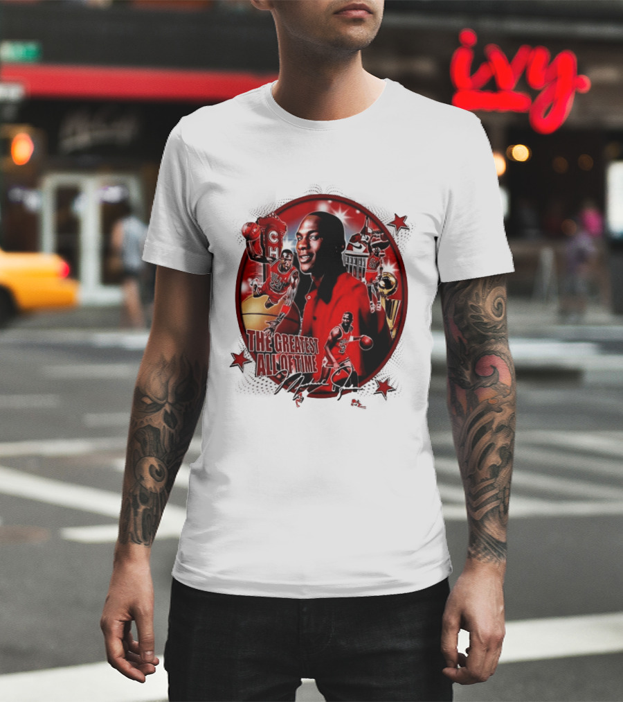 The Greatest Of All Time Michael Jordan Chicago Basketball Legend Trophy T-Shirt