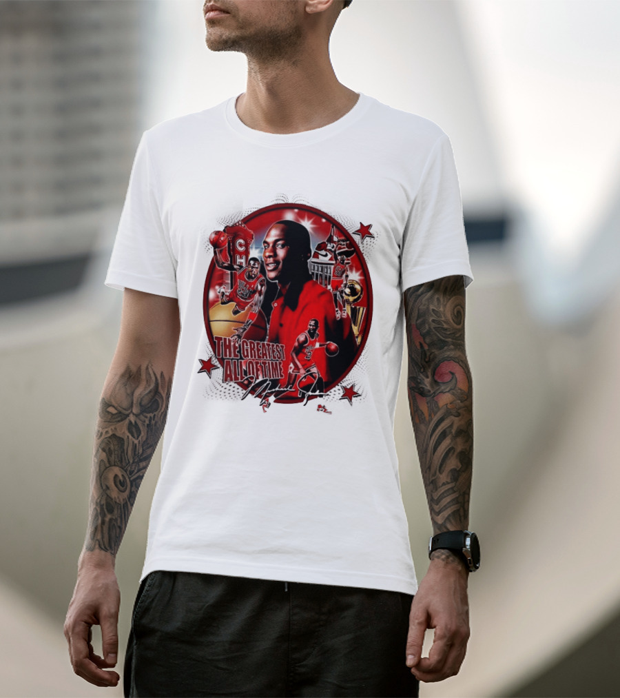 The Greatest Of All Time Michael Jordan Chicago Basketball Legend Trophy T-Shirt