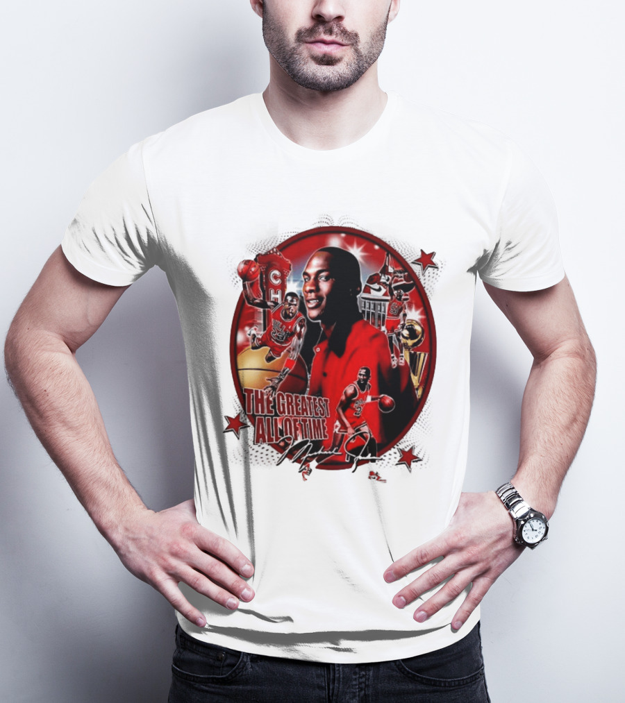 The Greatest Of All Time Michael Jordan Chicago Basketball Legend Trophy T-Shirt