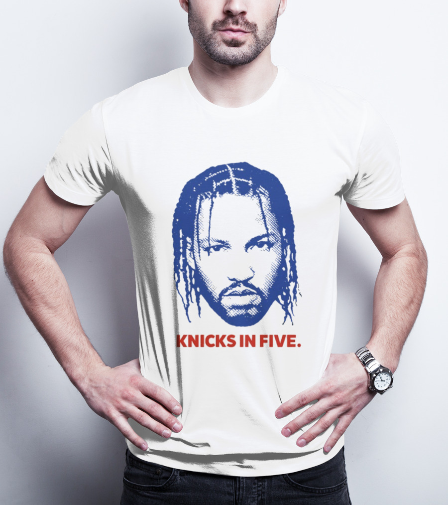 New York Knicks Jalen Brunson Knicks In Five Swag Head T-Shirt