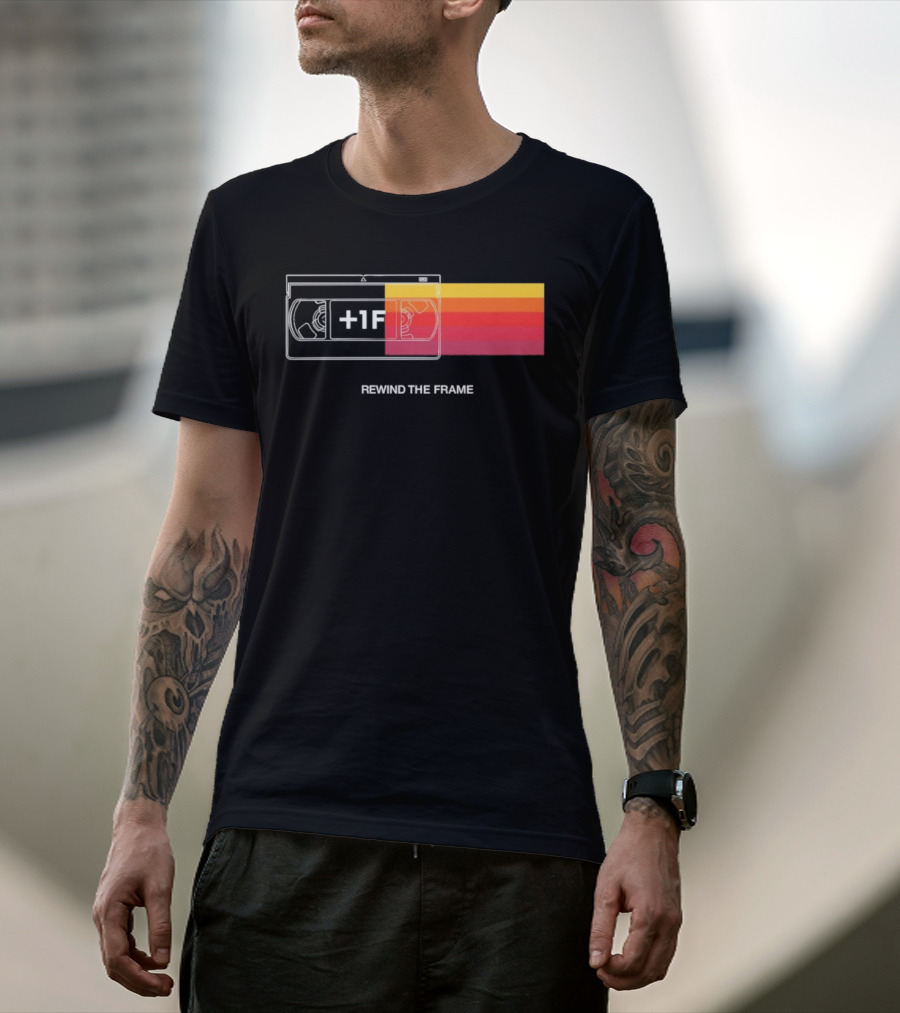 Rewind The Frame Retro VHS Tape 80s Aesthetic T-Shirt