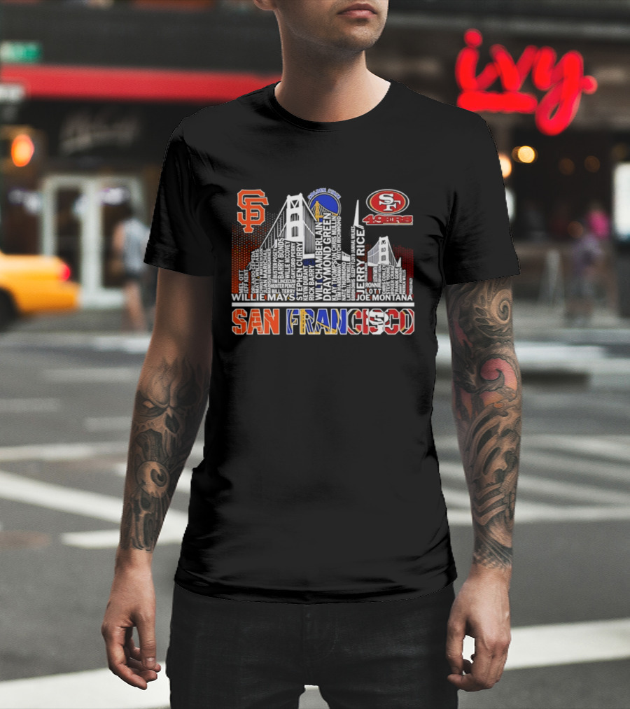 San Francisco Giants Warriors 49ers Skyline T-Shirt